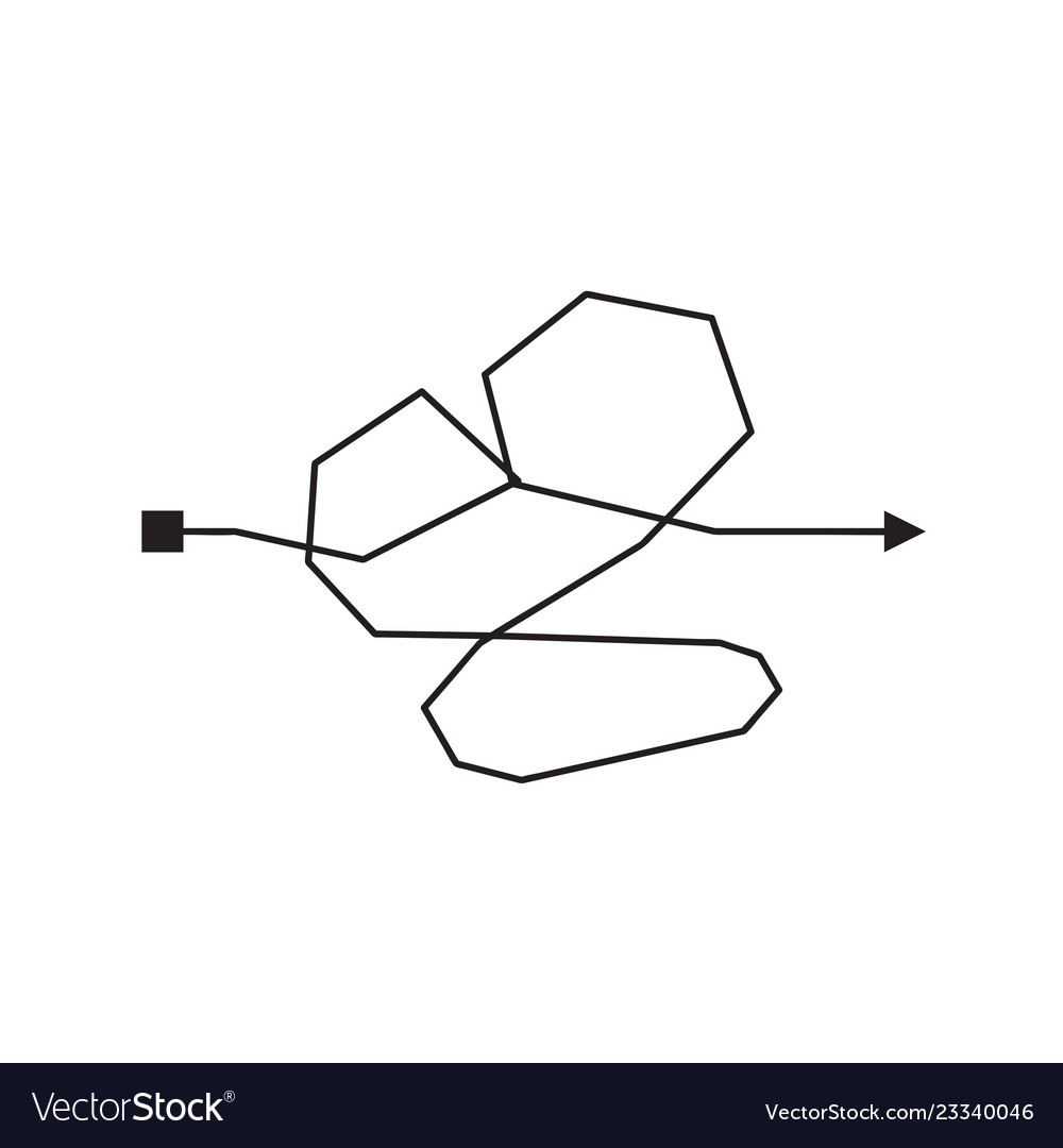 Confused complicated way as chaos or problem Vector Image Confused complicated way as chaos or problem Vector Image