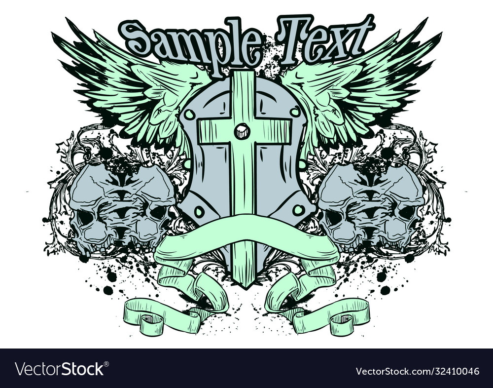 Cross shield Royalty Free Vector Image - VectorStock