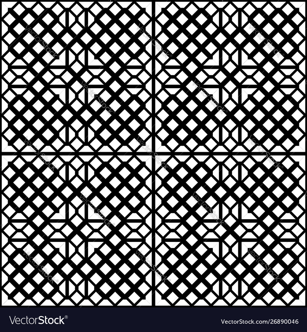 Design seamless monochrome grid pattern Royalty Free Vector