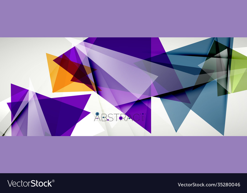 Geometric abstract background color triangle Vector Image