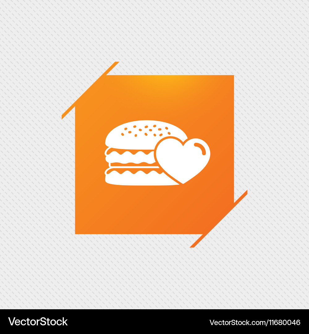 Hamburger icon burger food symbol Royalty Free Vector Image