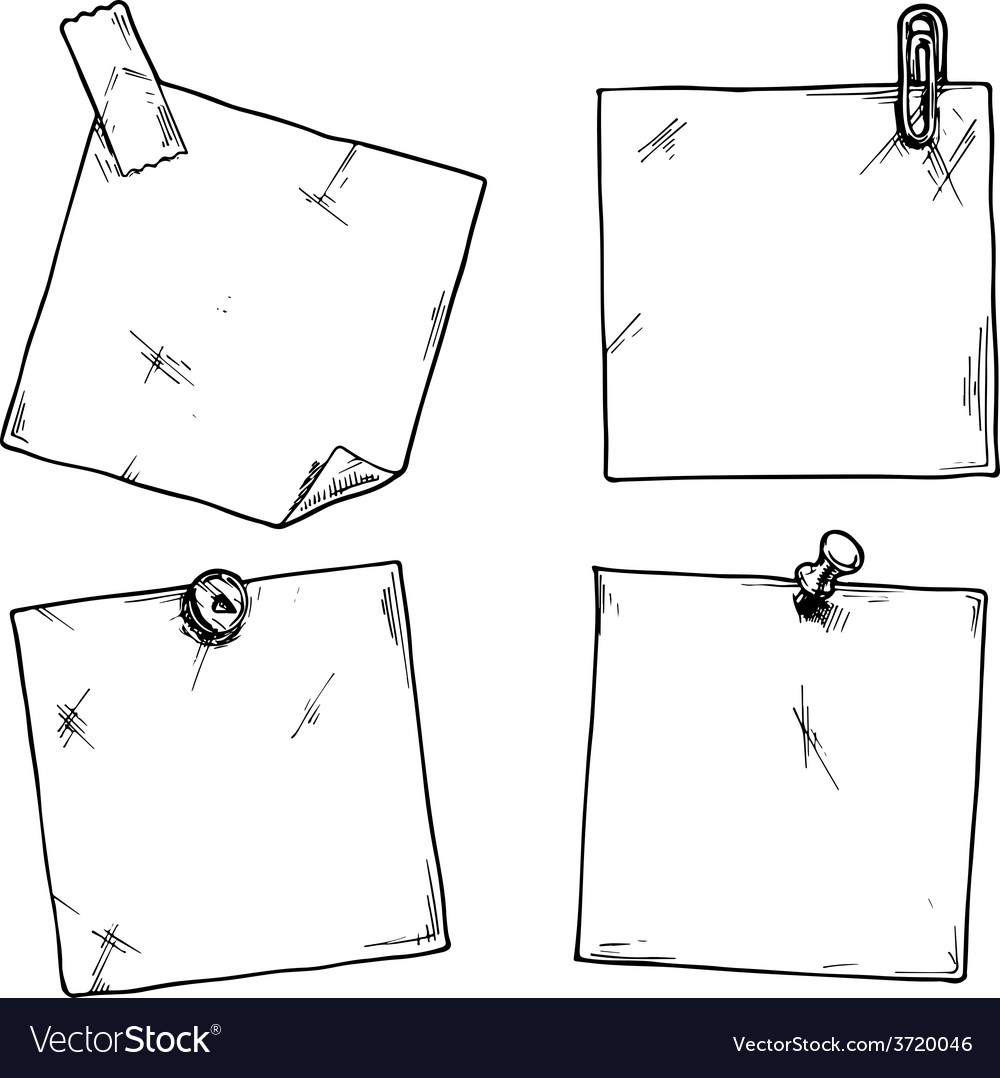 Note paper Royalty Free Vector Image - VectorStock