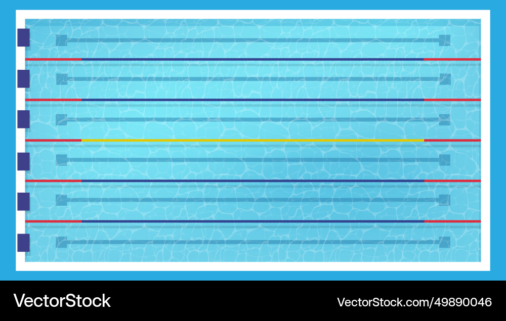 Swimming pool blue water lane for competition Vector Image
