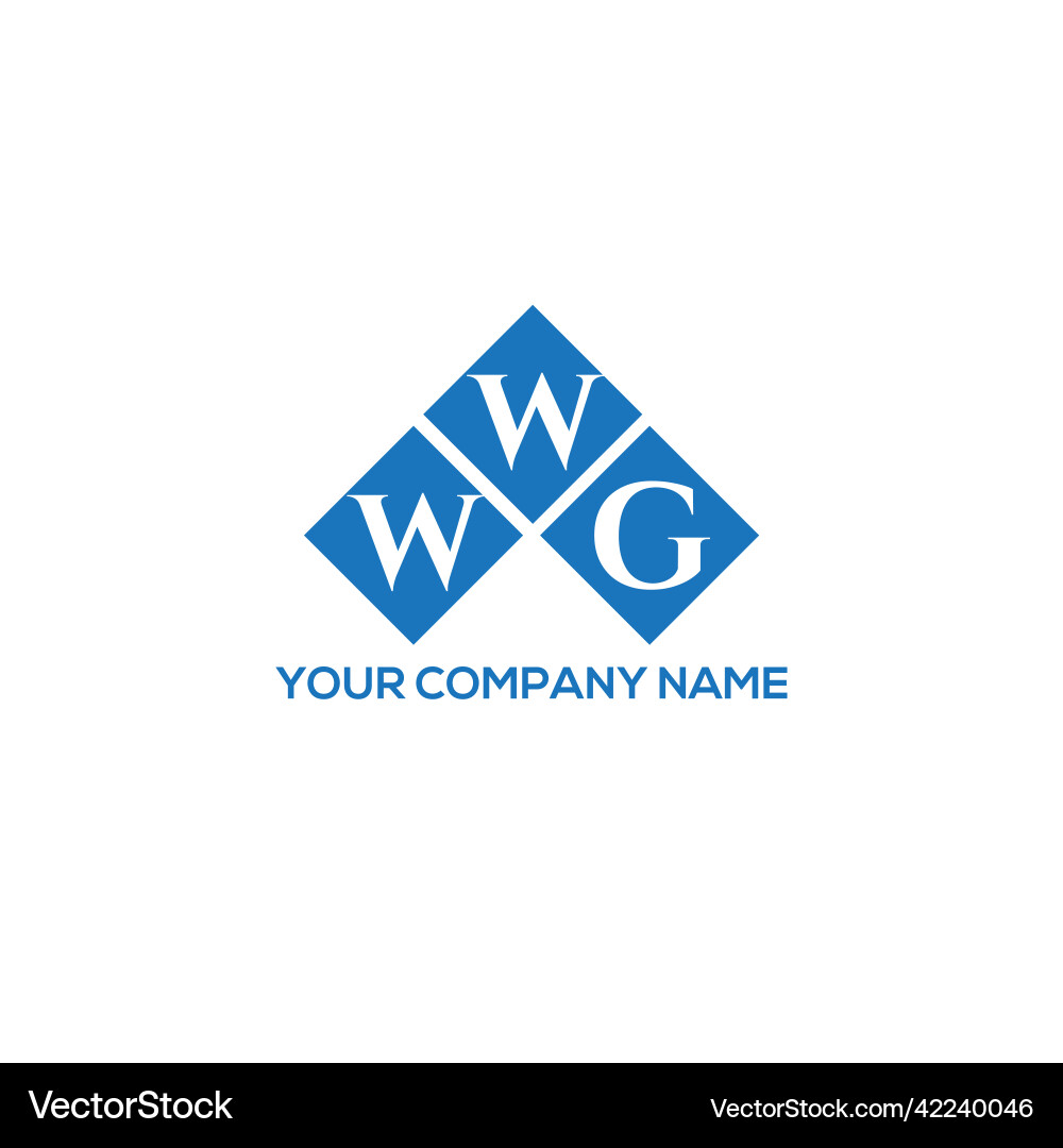 Wwg letter logo design on black background Vector Image