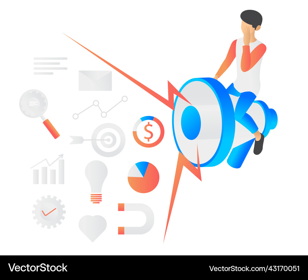 A business marketing campaign Royalty Free Vector Image
