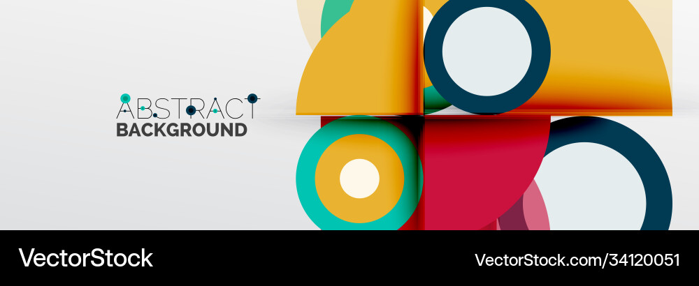 Bright color circles abstract round shapes Vector Image