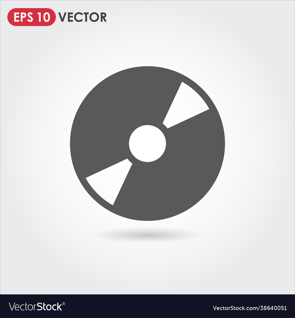 Cd disk single icon Royalty Free Vector Image - VectorStock