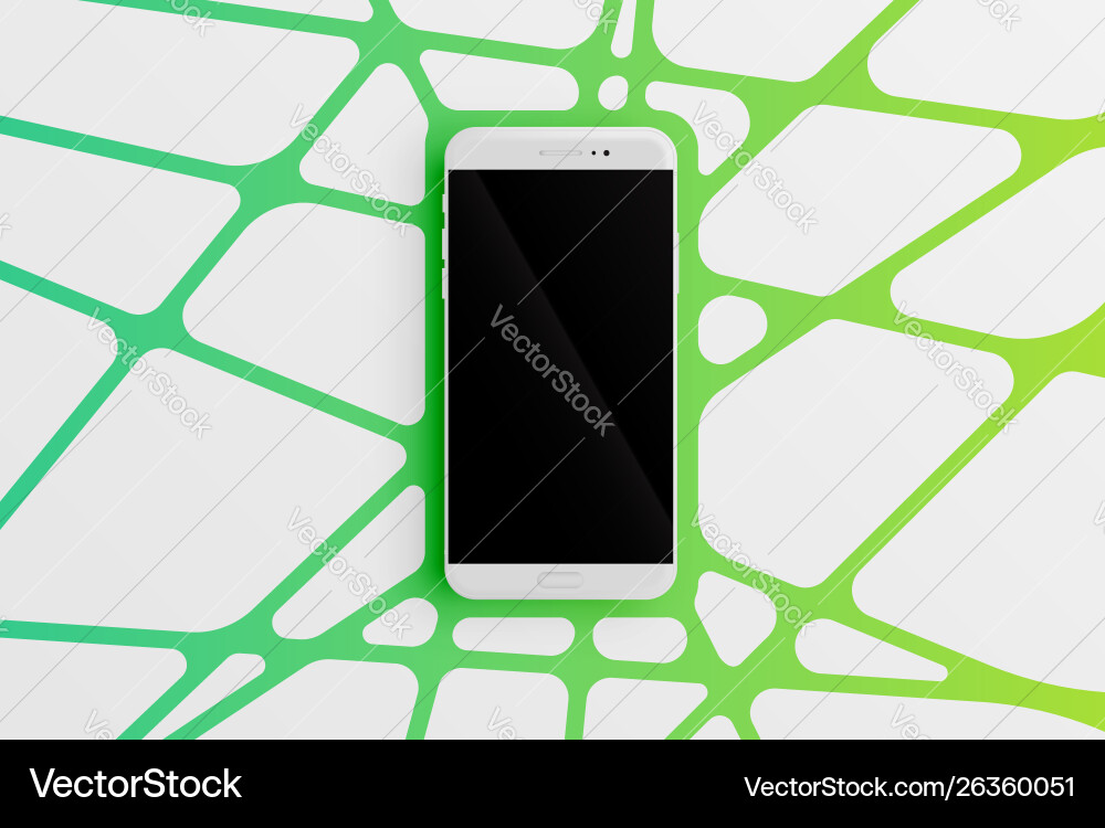 Colorful smartphone template for advertising Vector Image