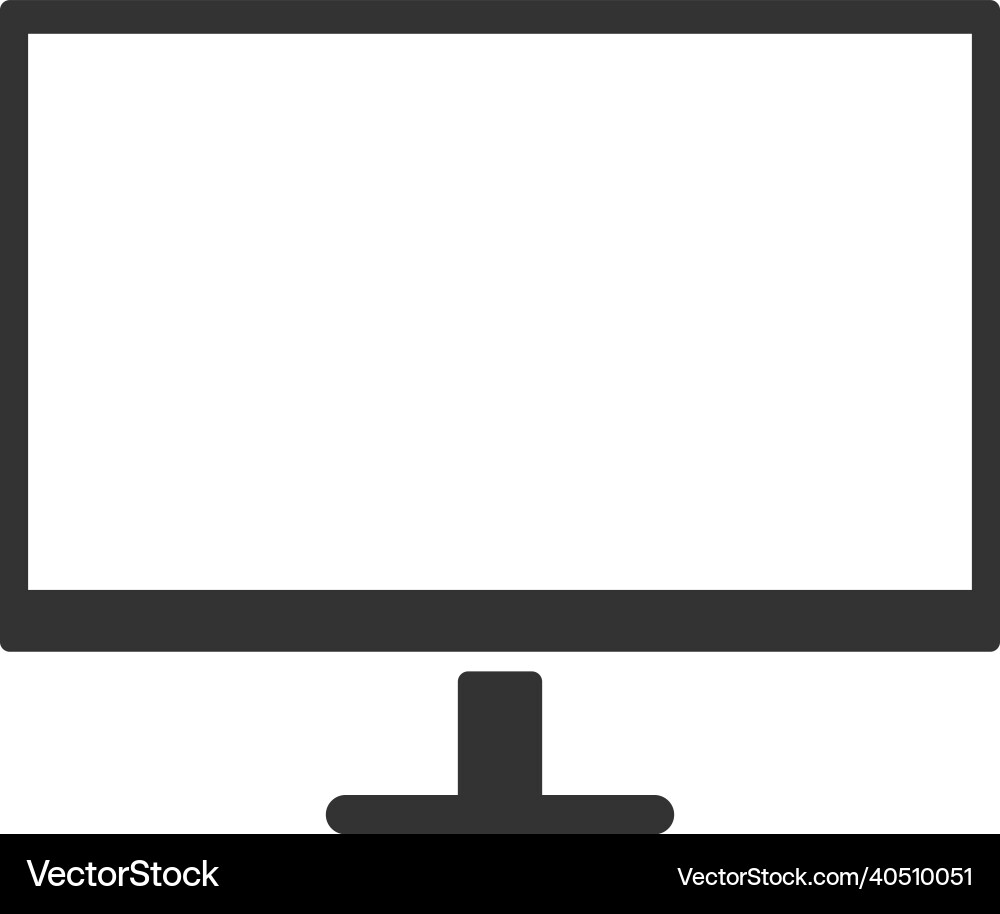Desktop monitor icon design Royalty Free Vector Image