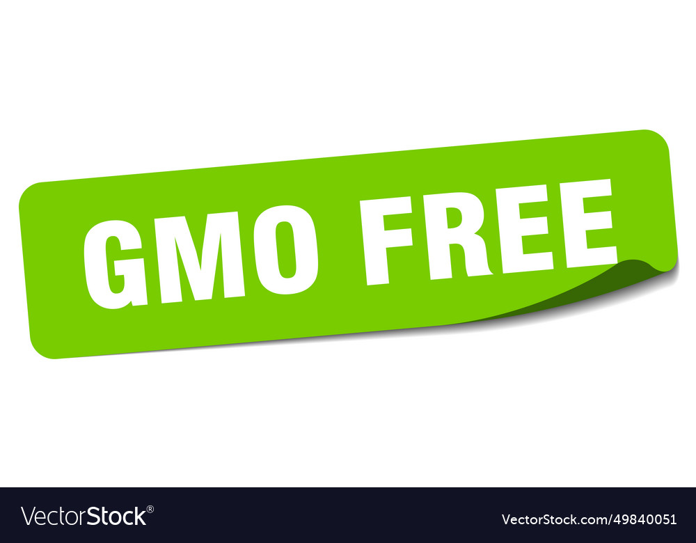 Gmo free sticker gmo free label Royalty Free Vector Image