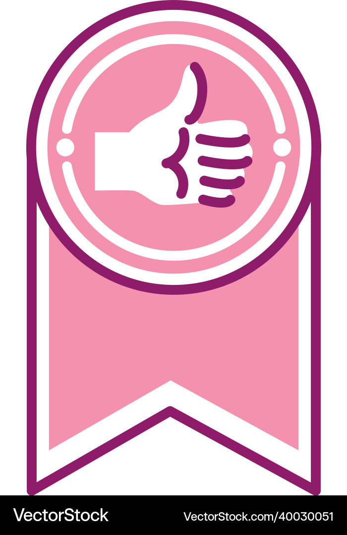 Hand like label Royalty Free Vector Image - VectorStock