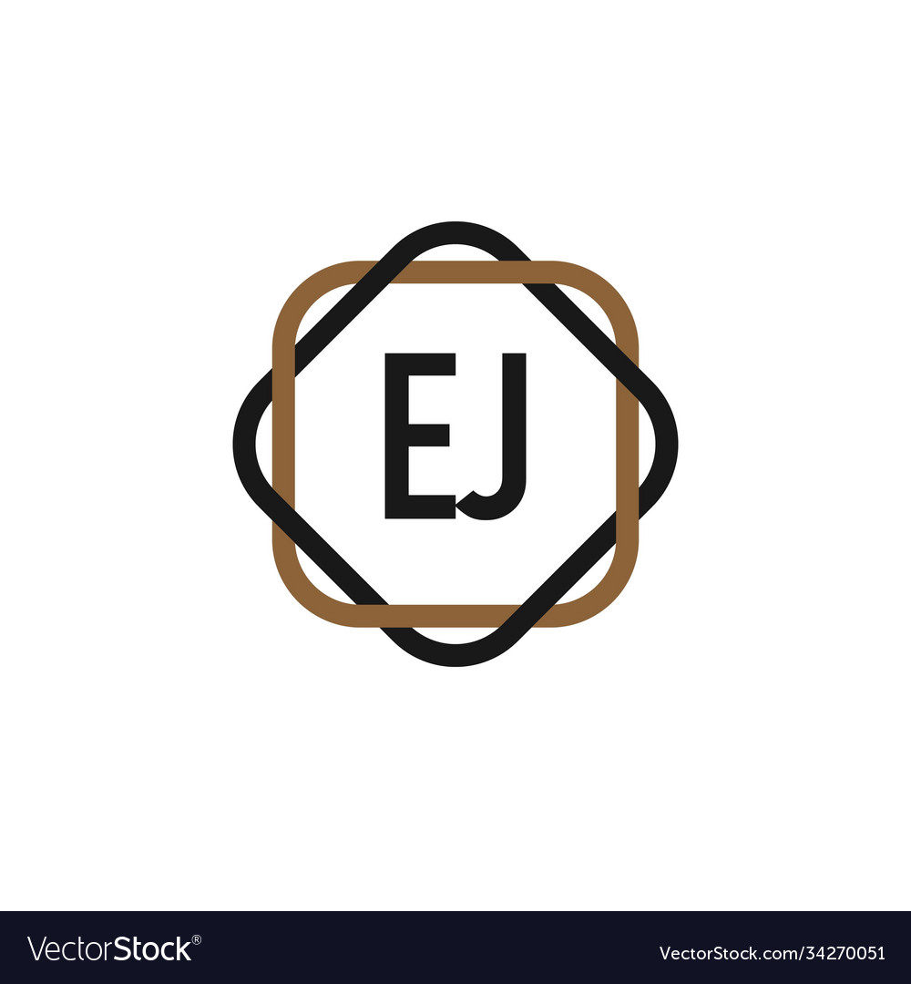 Initial letter ej elegance logo design template Vector Image