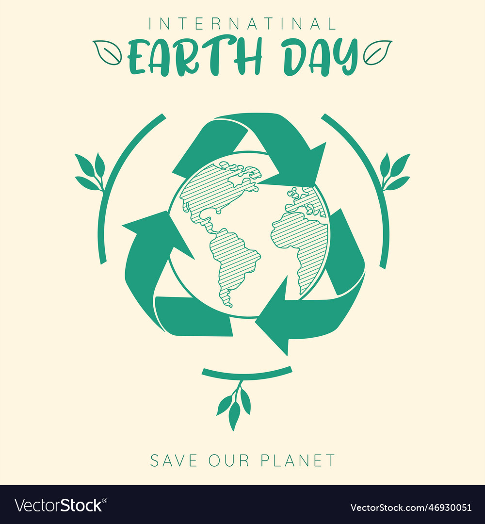 Isolated planet earth with recyclable symbol happy Isolated planet earth with recyclable symbol happy