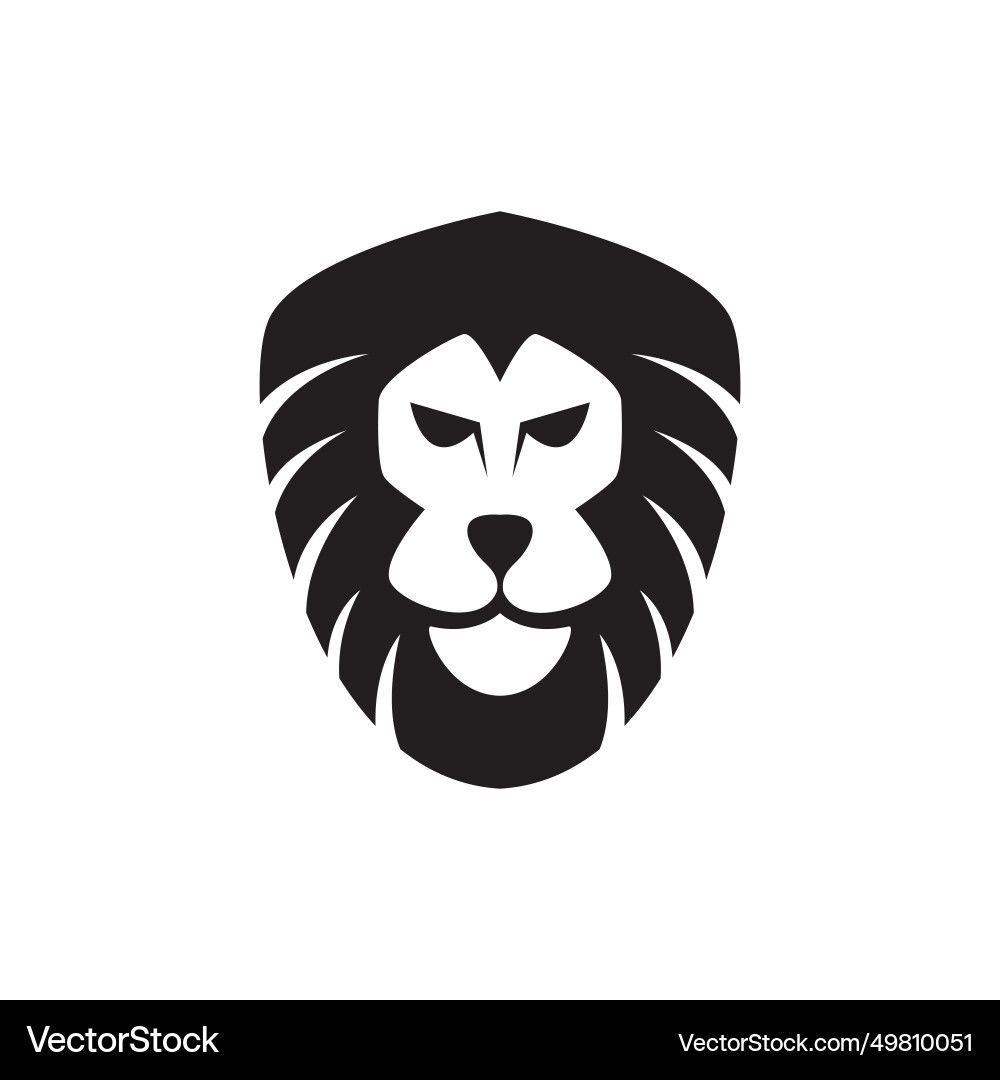 Lion mane logo design Royalty Free Vector Image
