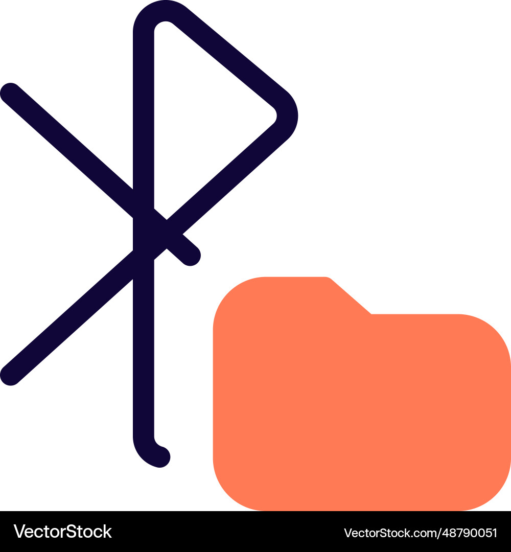 Phone automatically includes bluetooth folder Vector Image