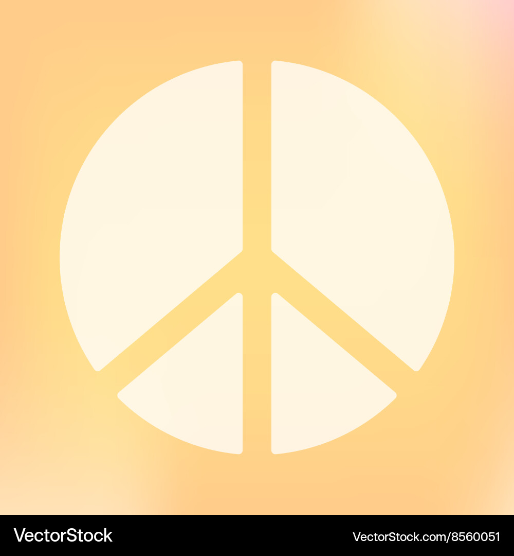 Template of square peace symbol banner Royalty Free Vector
