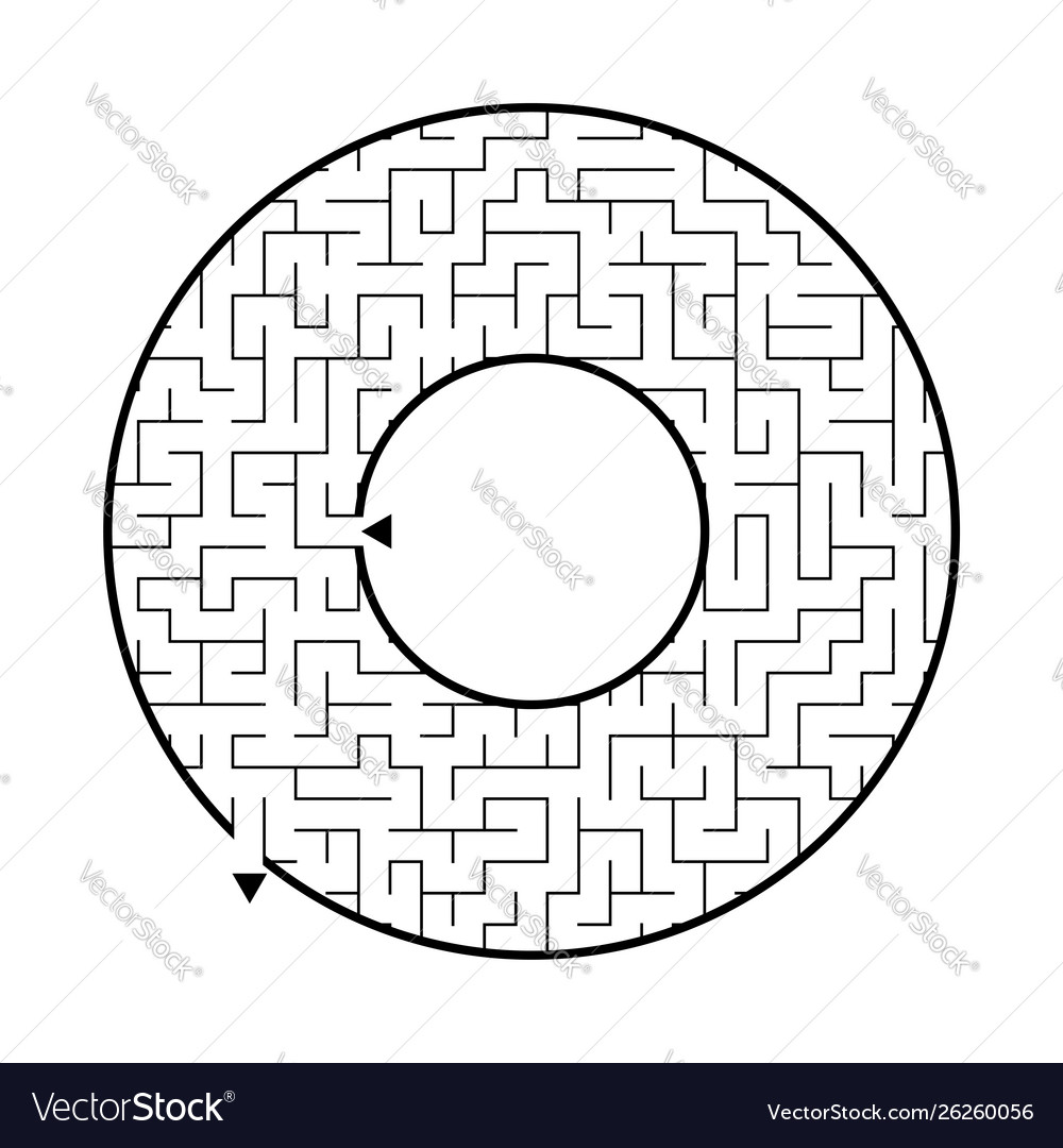 Abstract round maze game for kids puzzle Vector Image Abstract round maze game for kids puzzle Vector Image