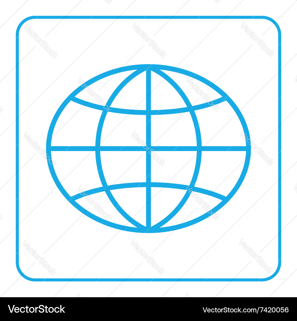 Earth globe icon global world sign Royalty Free Vector Image