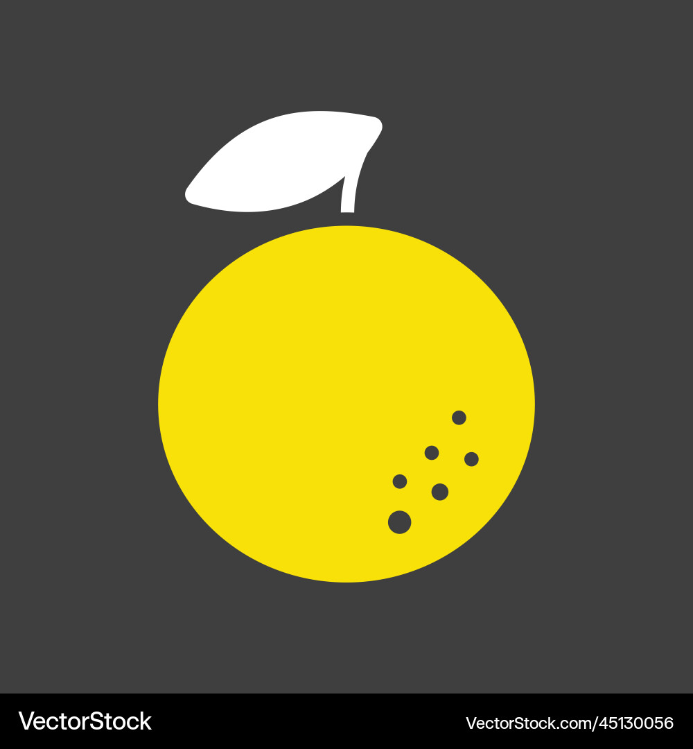 Orange glyph on dark background icon graph symbol Vector Image