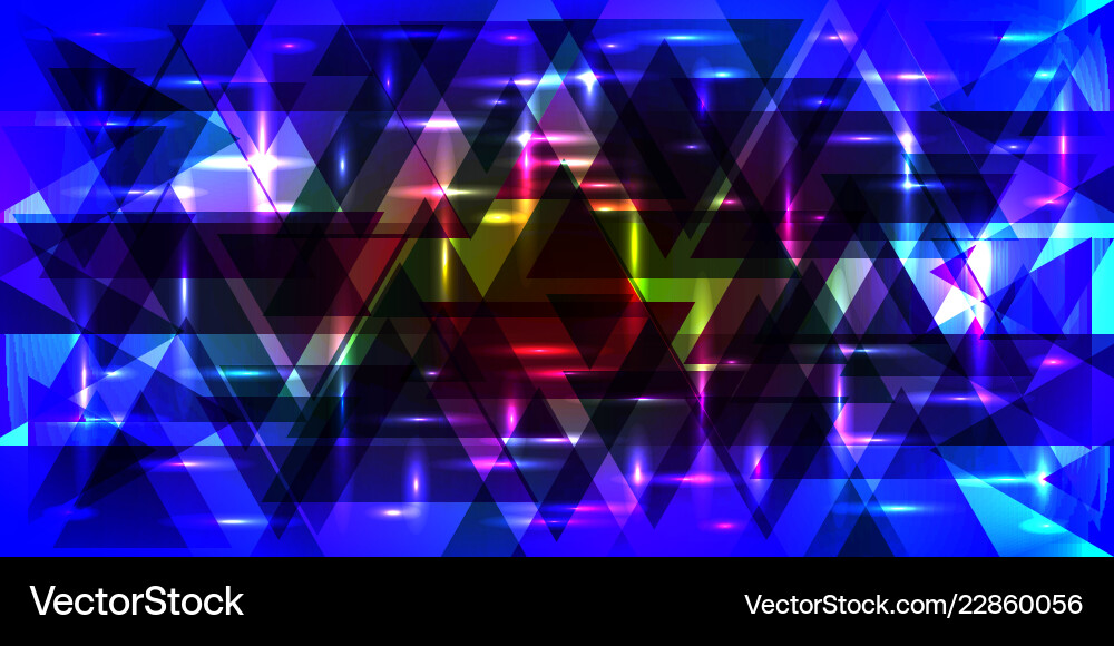 Pattern of shimmering triangles in blue colors Vector Image