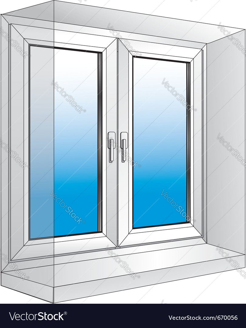 Plastic window Royalty Free Vector Image - VectorStock