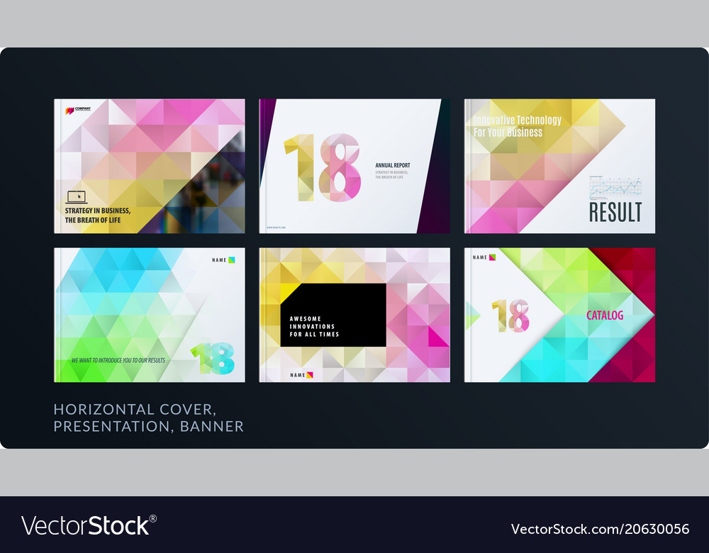 Presentation abstract set of modern Royalty Free Vector