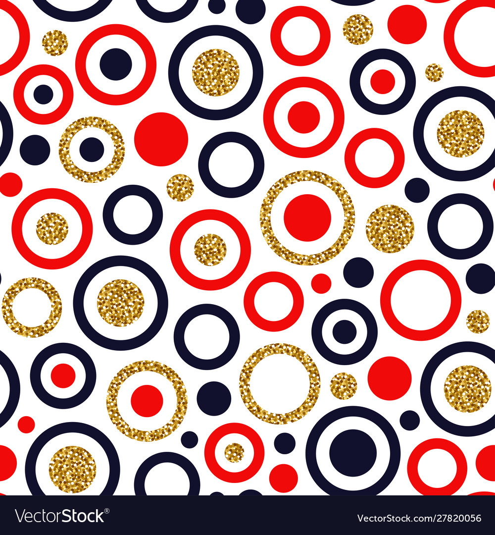 Ring and circle seamless pattern Royalty Free Vector Image