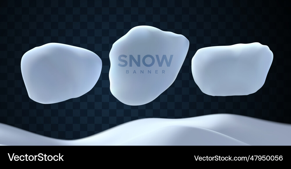 Set of snow banners Royalty Free Vector Image - VectorStock