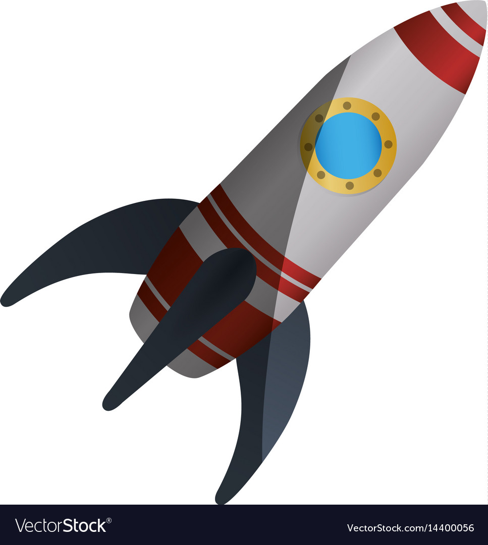 Spaceship start up symbol Royalty Free Vector Image