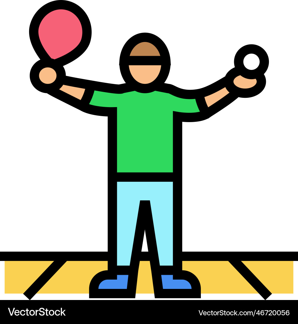Sport child fun color icon Royalty Free Vector Image