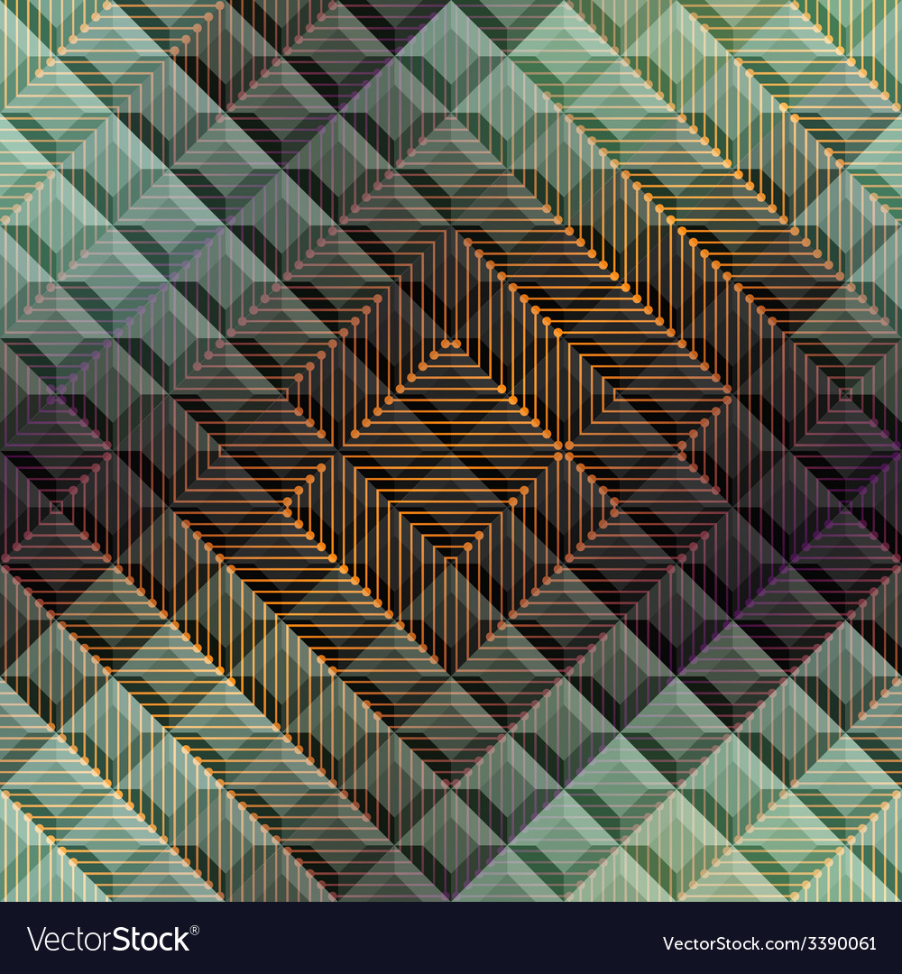 Abstract Matrix Pattern On Geometric Background Vector Image