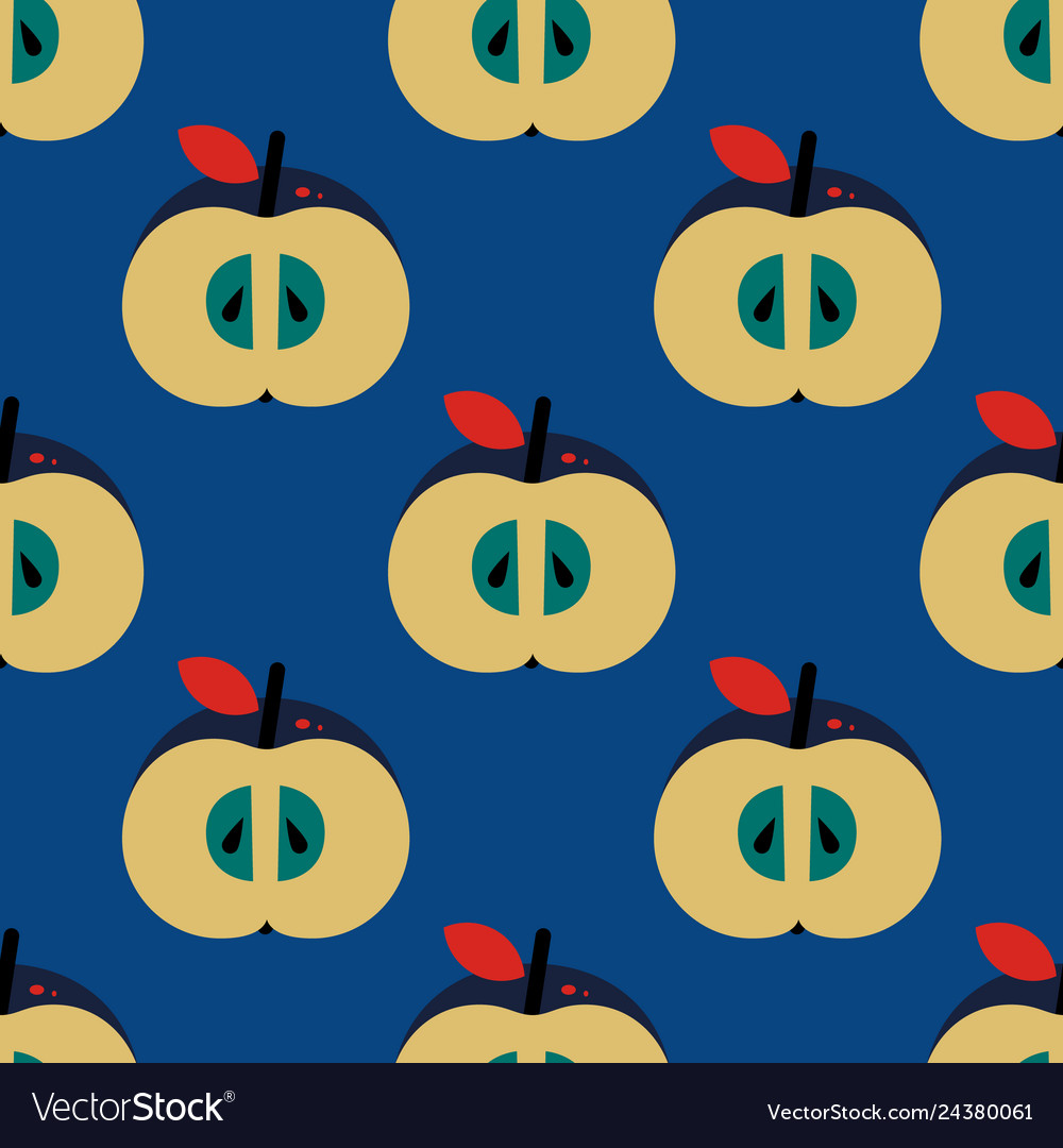 Apple simple pattern Royalty Free Vector Image