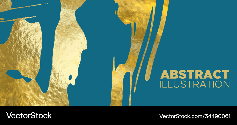 Blue and gold design templates for banner Vector Image