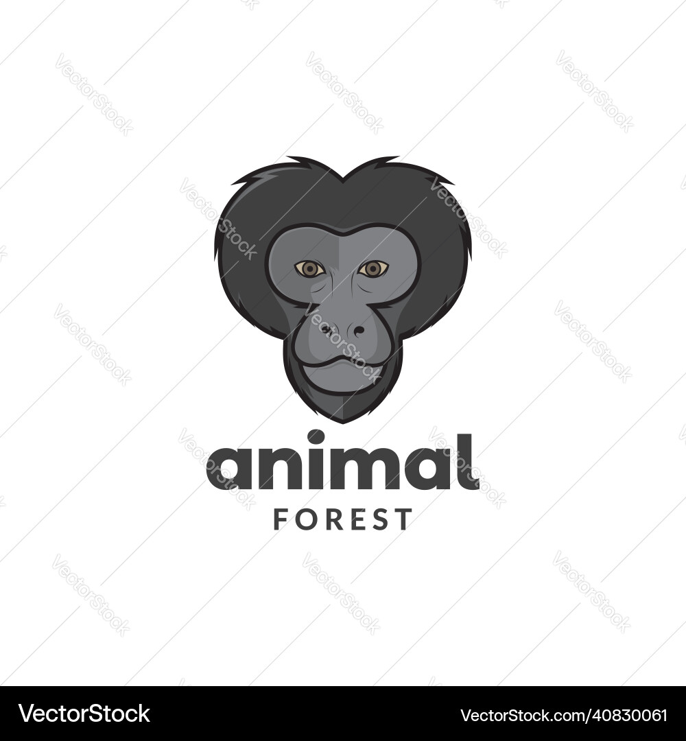 Face animal hamadryas baboon logo design graphic Vector Image