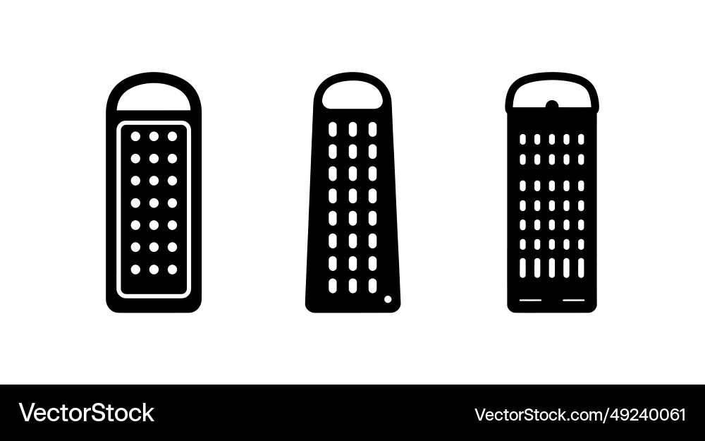 Grate and zest icons Royalty Free Vector Image