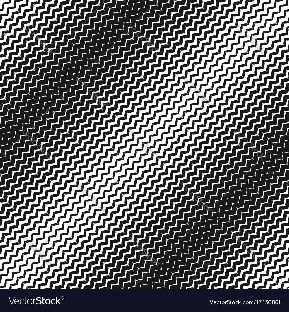 Halftone seamless pattern diagonal zig zag lines Vector Image