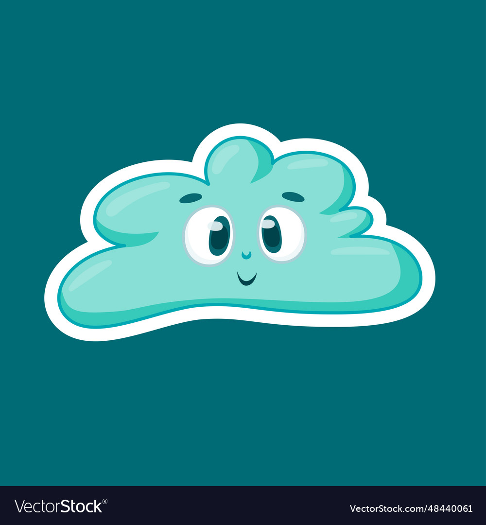 Happy cloud Royalty Free Vector Image - VectorStock