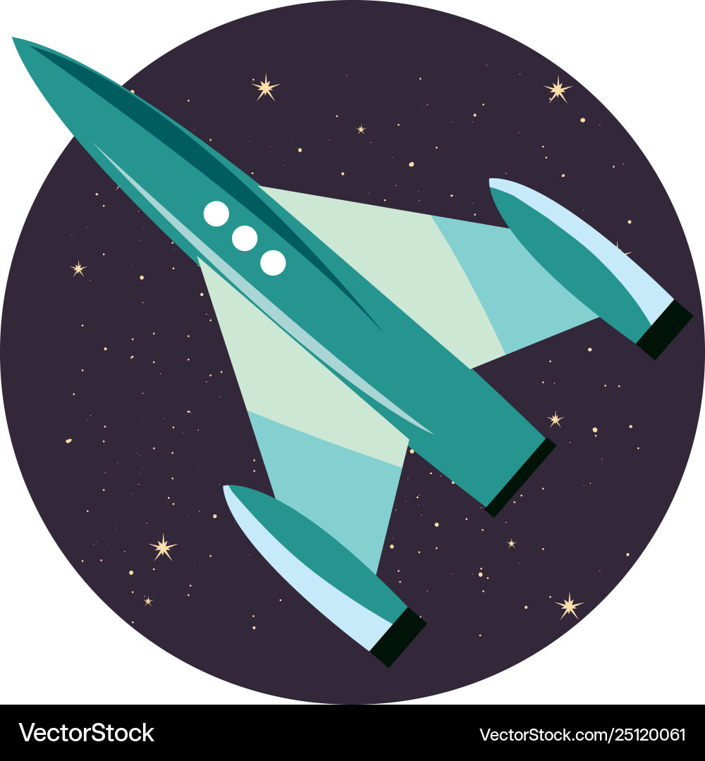 Rocket spaceship space Royalty Free Vector Image