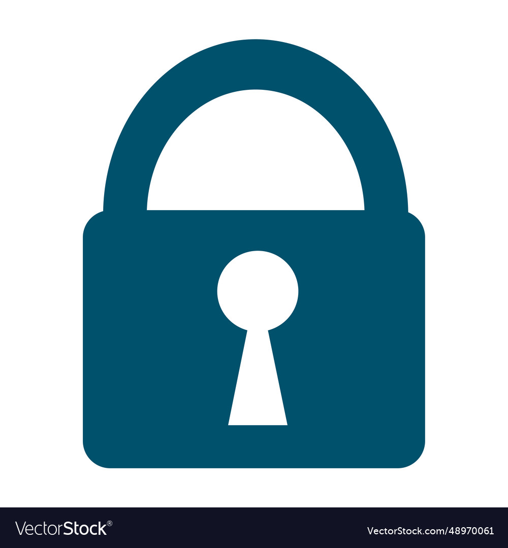 Security lock flat icon Royalty Free Vector Image