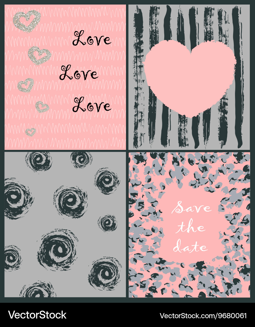 Set of templates for postcards Royalty Free Vector Image