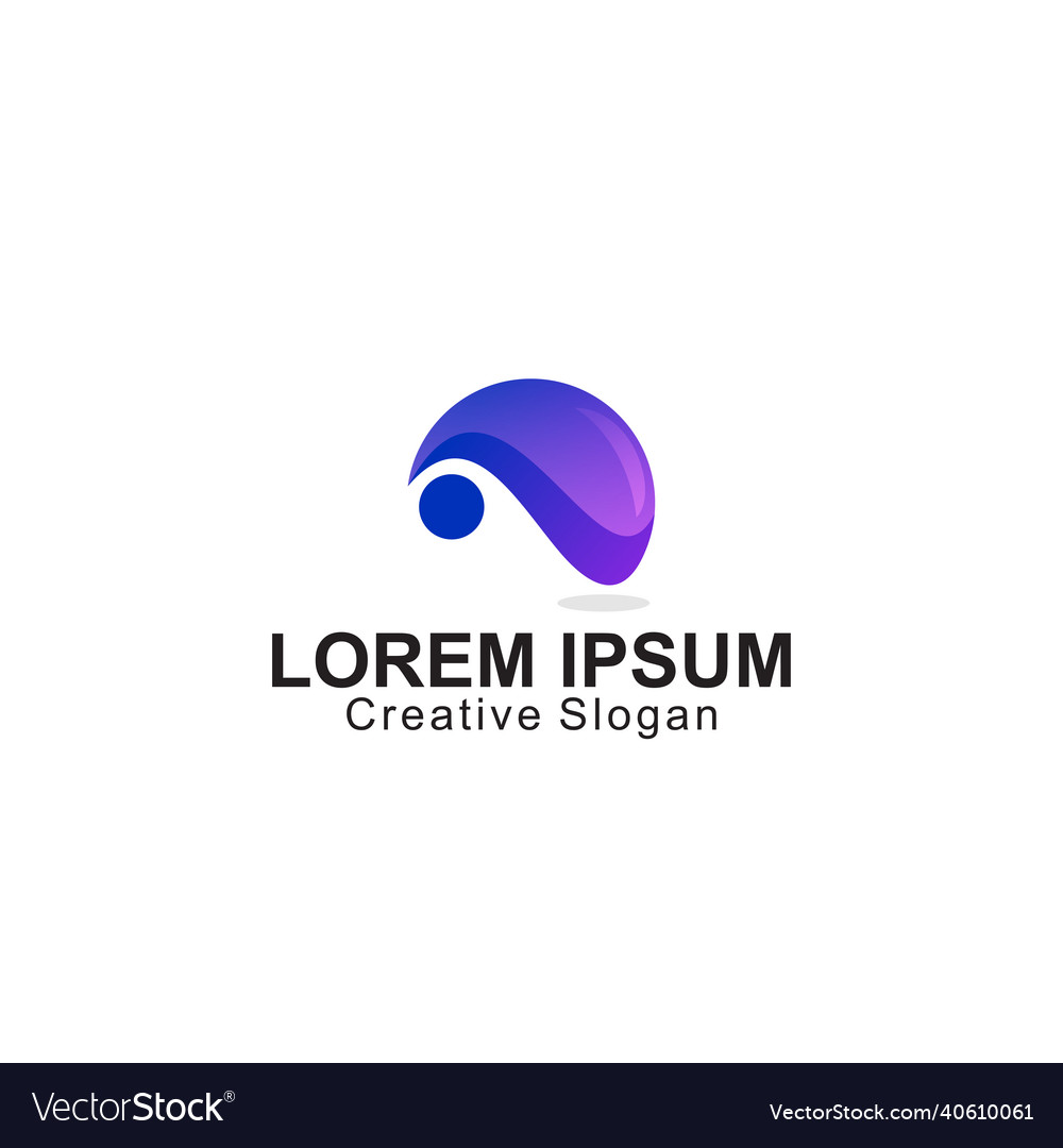 Technology logo gradient Royalty Free Vector Image