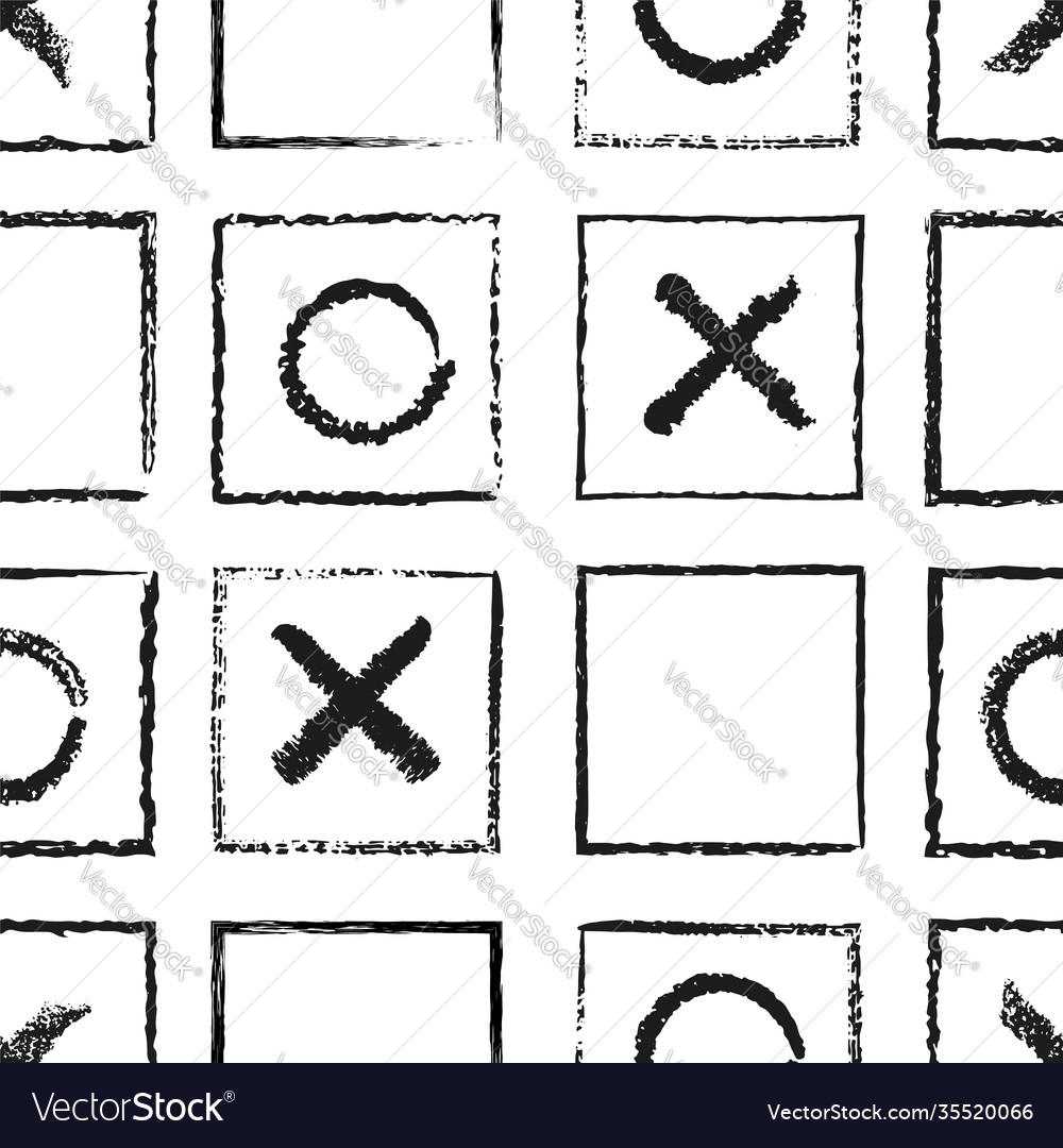 Black crosses squares seamless pattern Royalty Free Vector Black crosses squares seamless pattern Royalty Free Vector