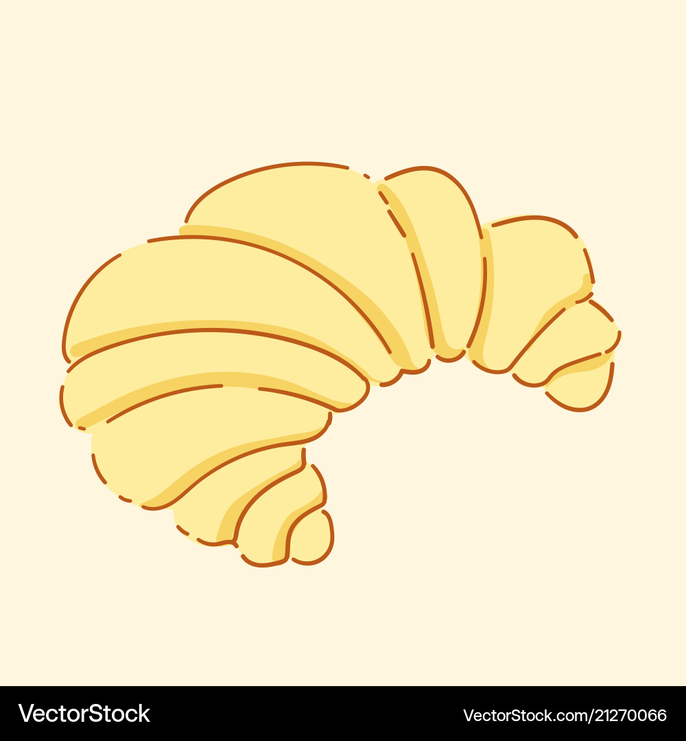 Croissant bakery icon sign symbol Royalty Free Vector Image