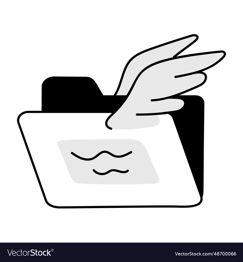 Send folder Royalty Free Vector Image - VectorStock