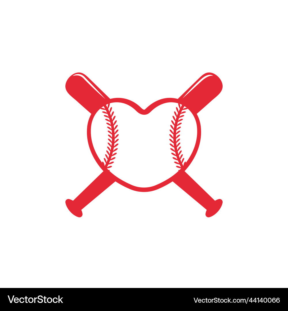 Sports monogram baseball ball text box leave Vector Image