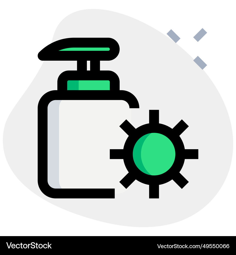 Sun cream lotion in a pump bottle isolated Vector Image