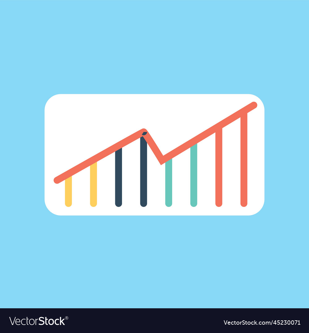 Analytics graph icon Royalty Free Vector Image