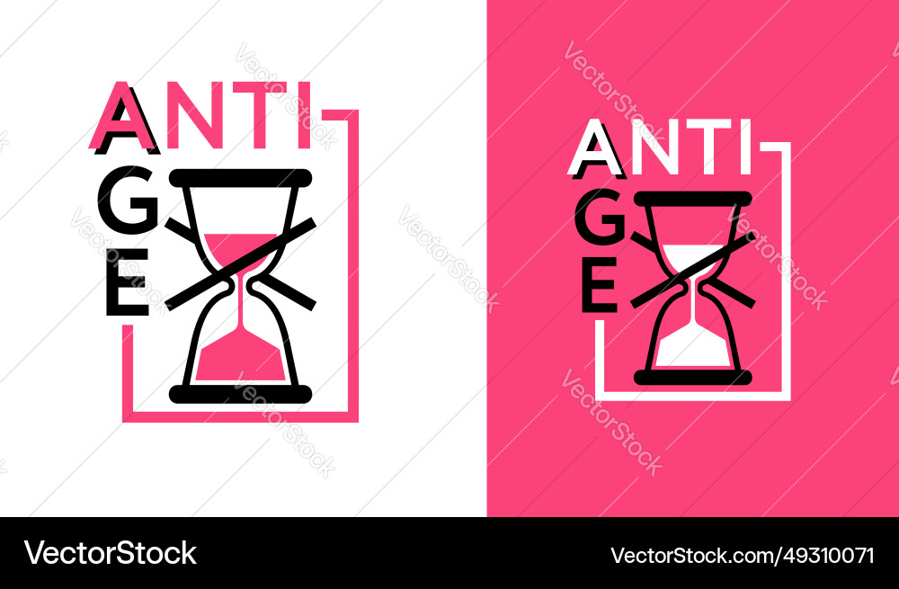 Anti-age sticker for cosmetics products packaging Vector Image