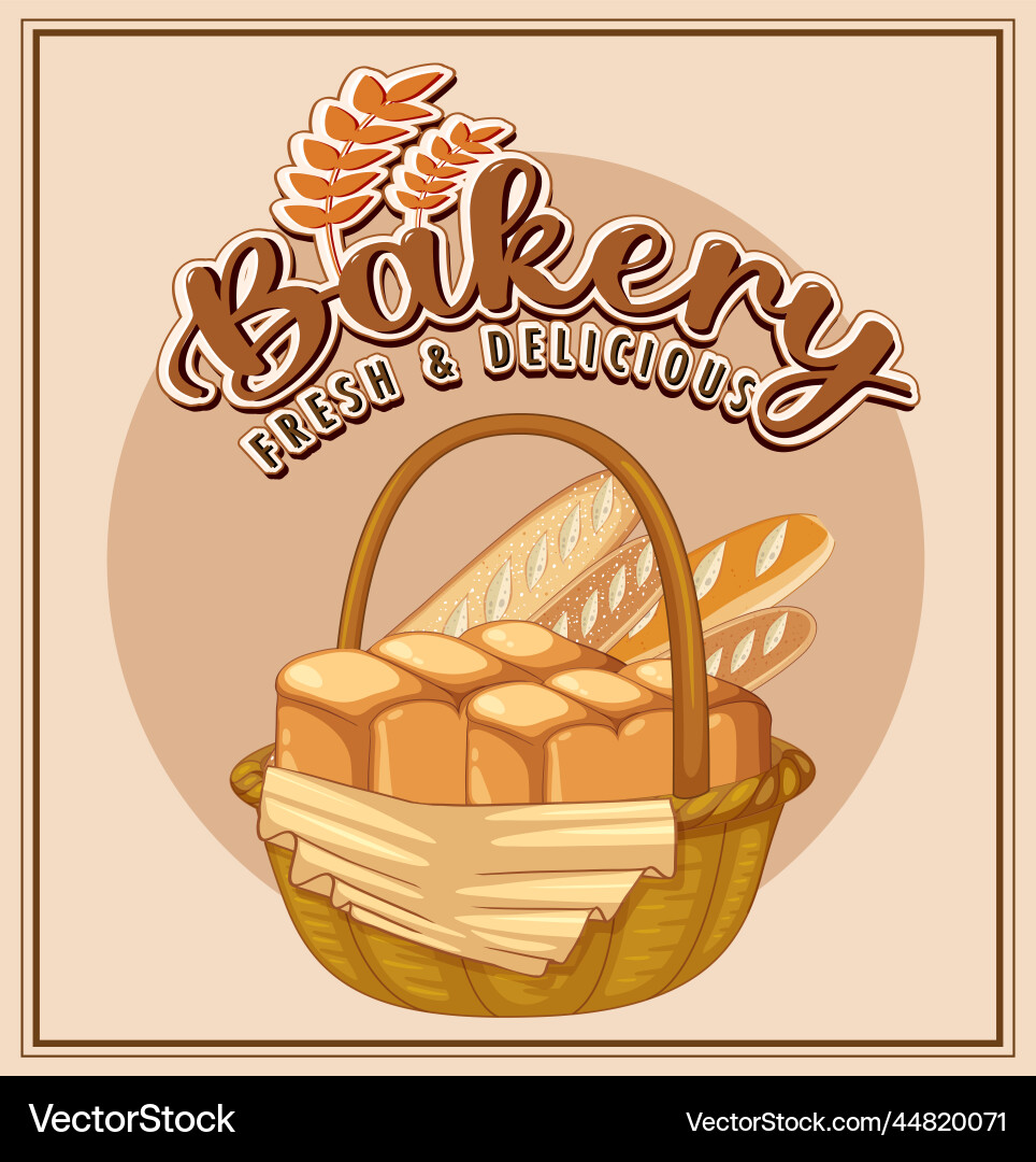 Bakery shop text for banner or poster design Vector Image