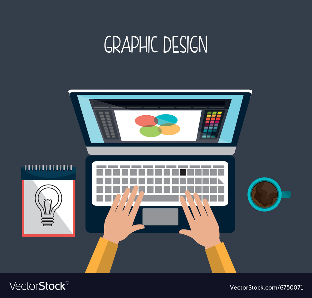 Creative process graphic design Royalty Free Vector Image